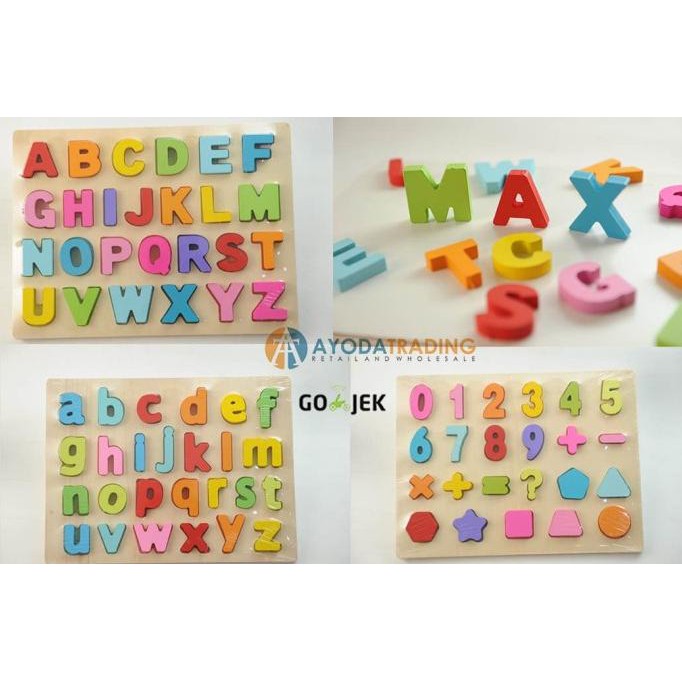 Jual Promo Awal tahun Chunky Alphabet Puzzle ABC Alfabet Balok 3020 ...