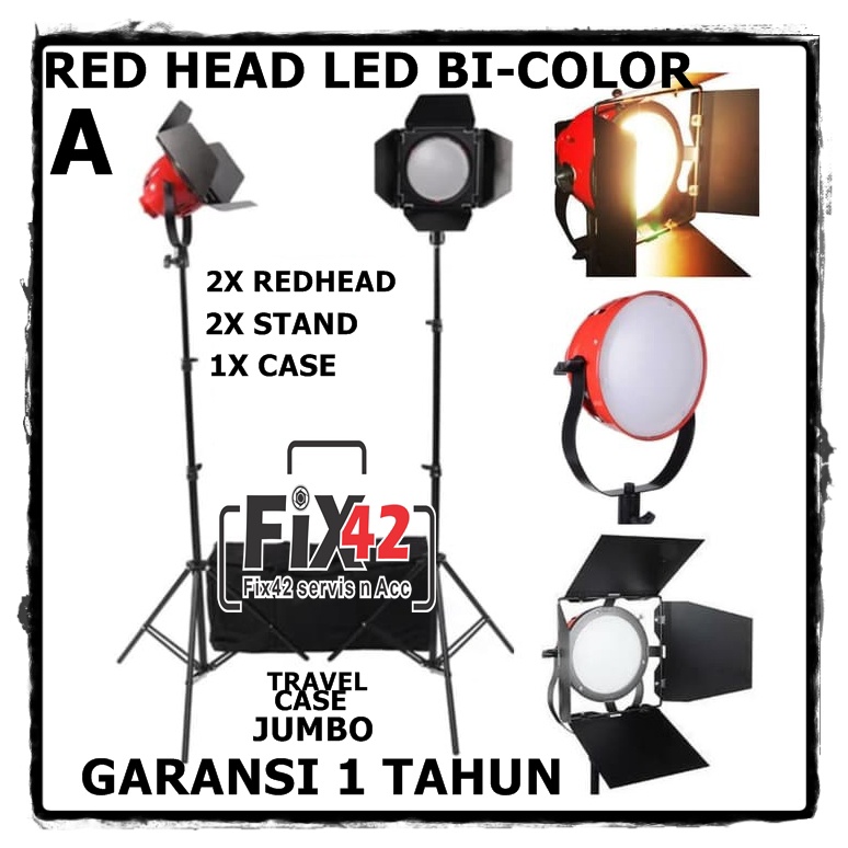 Jual Lampu Redhead Bicolor LED Spotlight 100w Video Light Lighting New ...