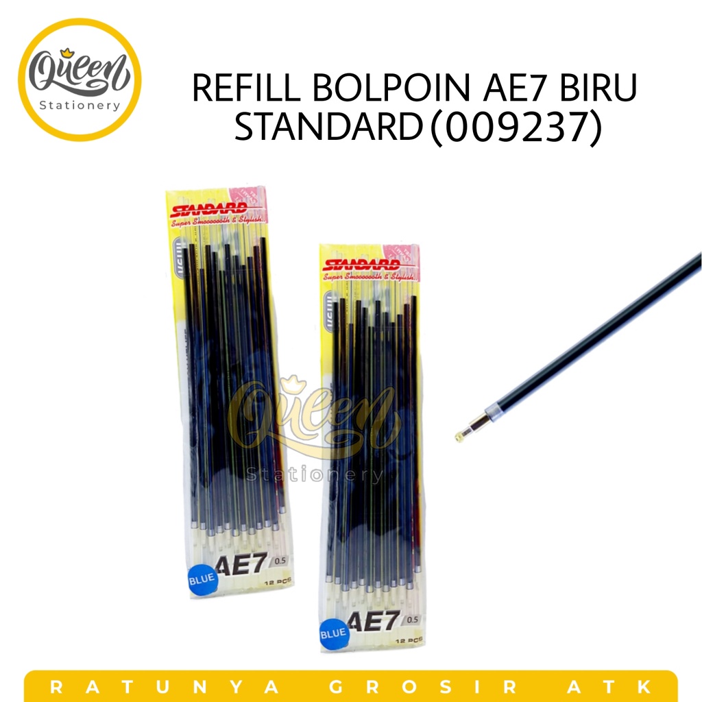 Jual 1 PAK (12 PCS) REFILL BALLPOINT AE7 STANDARD / ISI PULPEN / REFILL BOLPEN AE7 / TINTA ...