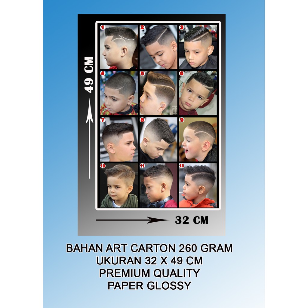 Jual Poster Babershop Pangkas Rambut & Salon Model Terbaru Hiasan ...