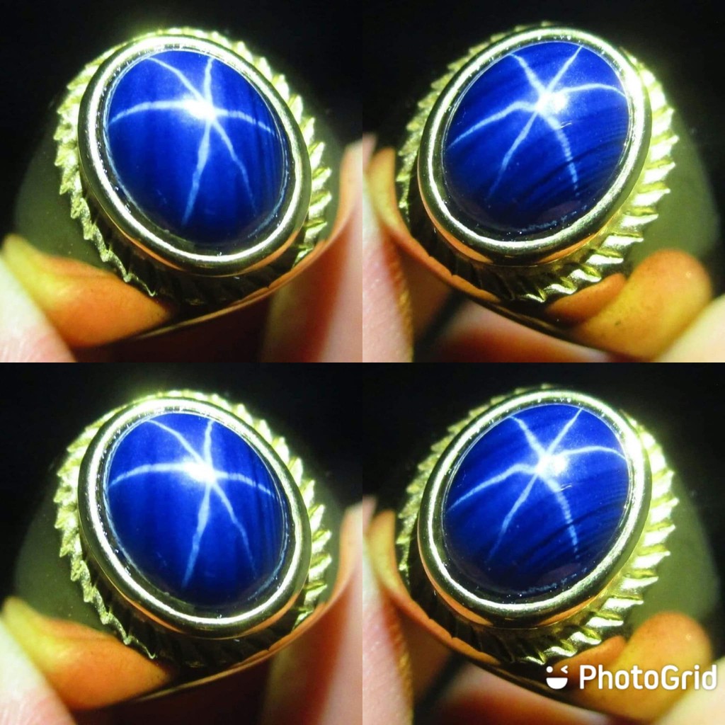 Jual Batu Permata Blue American Star Full Naik Ds Garansi Star Tajam ...