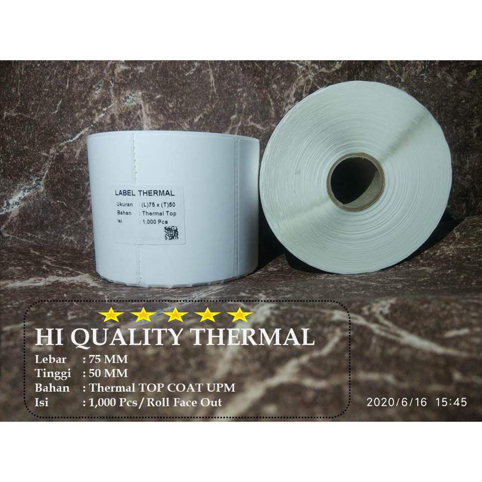 Jual Label Etiket Thermal 75 x 50 - Label Thermal 75x50mm - Stiker ...