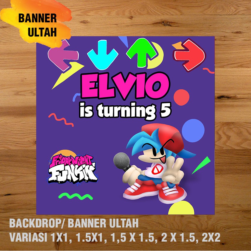 Jual Friday Night Funkin BANNER/ BACKDROP/ SPANDUK ULANG TAHUN UL-TAH ...