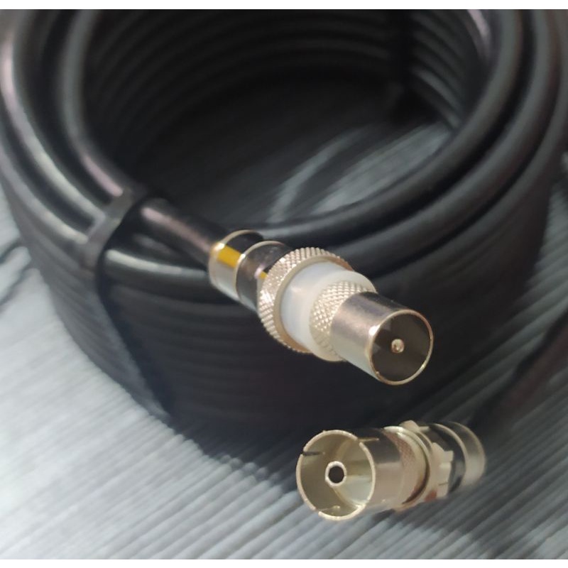Jual KABEL ANTENA TV RG6 PLATINUM STB CCTV PERPANJANGAN FEMALE TO MALE DENGAN KONEKTOR PRESS ...