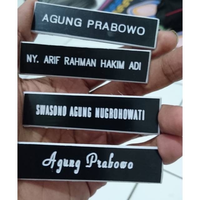 Jual "nama dada peniti", "nama dada grafir", "name tag Grafir", "grafir ...