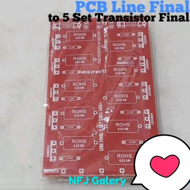 Jual PCC manufacturing PCB Line 5 Set Transistor Final Plus Komponen ...