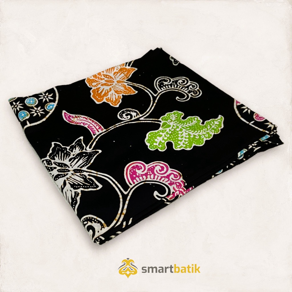 Jual Batik Kontemporer Motif Piringan Seling Daun (Cap Colet Pecah ...