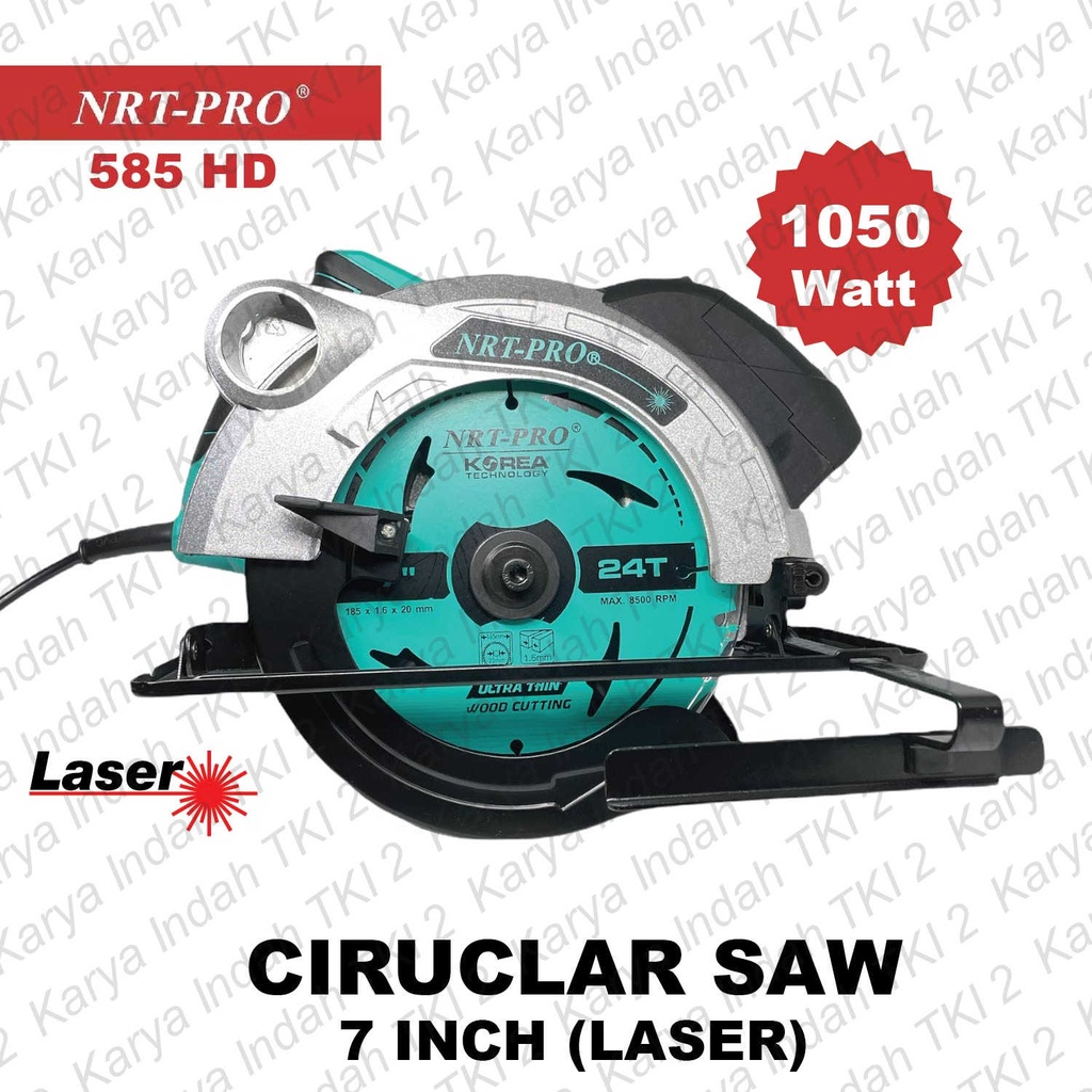 Jual Circular Saw 7" NRT-PRO 585HD Mesin Gergaji Bundar Circle LASER ...