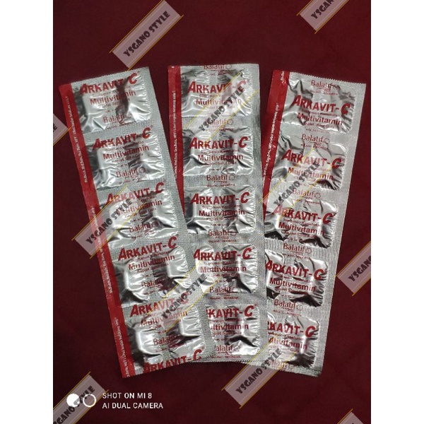Jual ARKAVIT C Vitamin C dan B KompleksDaya Tahan Tubuh 1 strip 10 ...