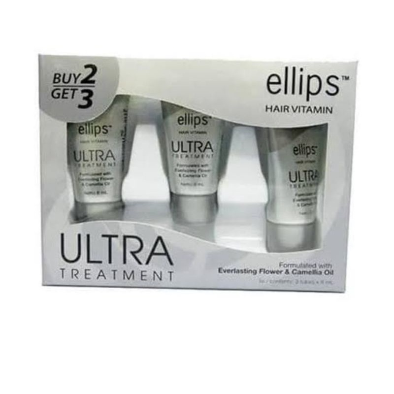 Jual Ellips Hair Treatment Ultra Tube / Elips Vitamin Rambut 1box isi 3 ...