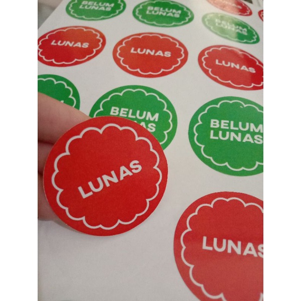 Jual Stiker label lunas | Shopee Indonesia