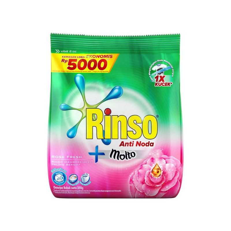 Jual Rinso Molto Detergent Bubuk Rose Fresh 240gr 240 gr 215gr | Shopee ...