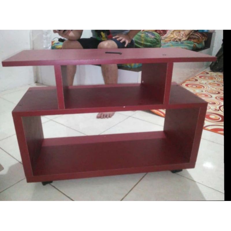 Jual meja tv/ meja tv led susun 3 + roda/ meja multifungsi | Shopee ...