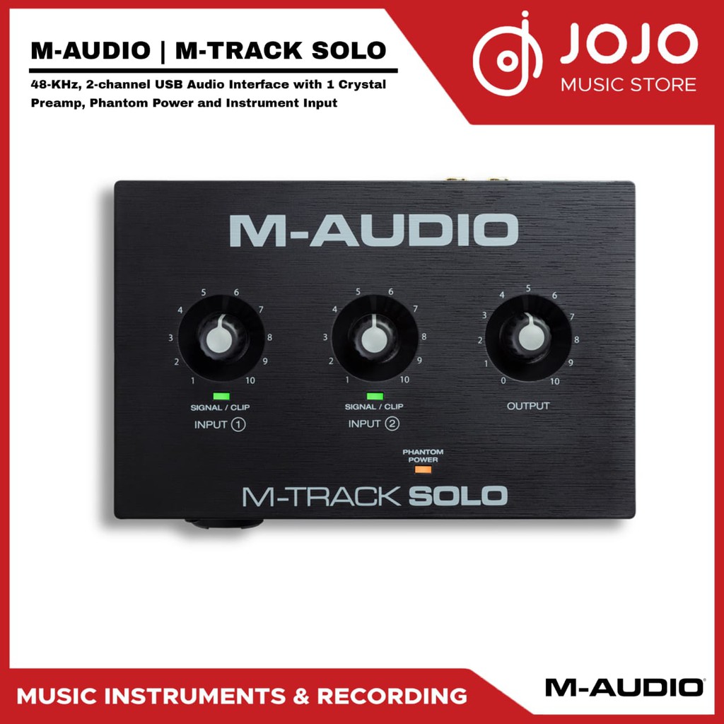 Jual M-Audio M-Track Solo - USB Audio Interface - Soundcard Recording ...