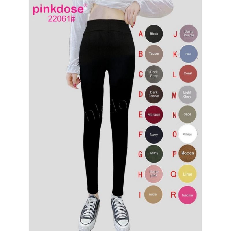 Jual Leging panjang polos pinkdose premium/leging wanita import/22061 ...