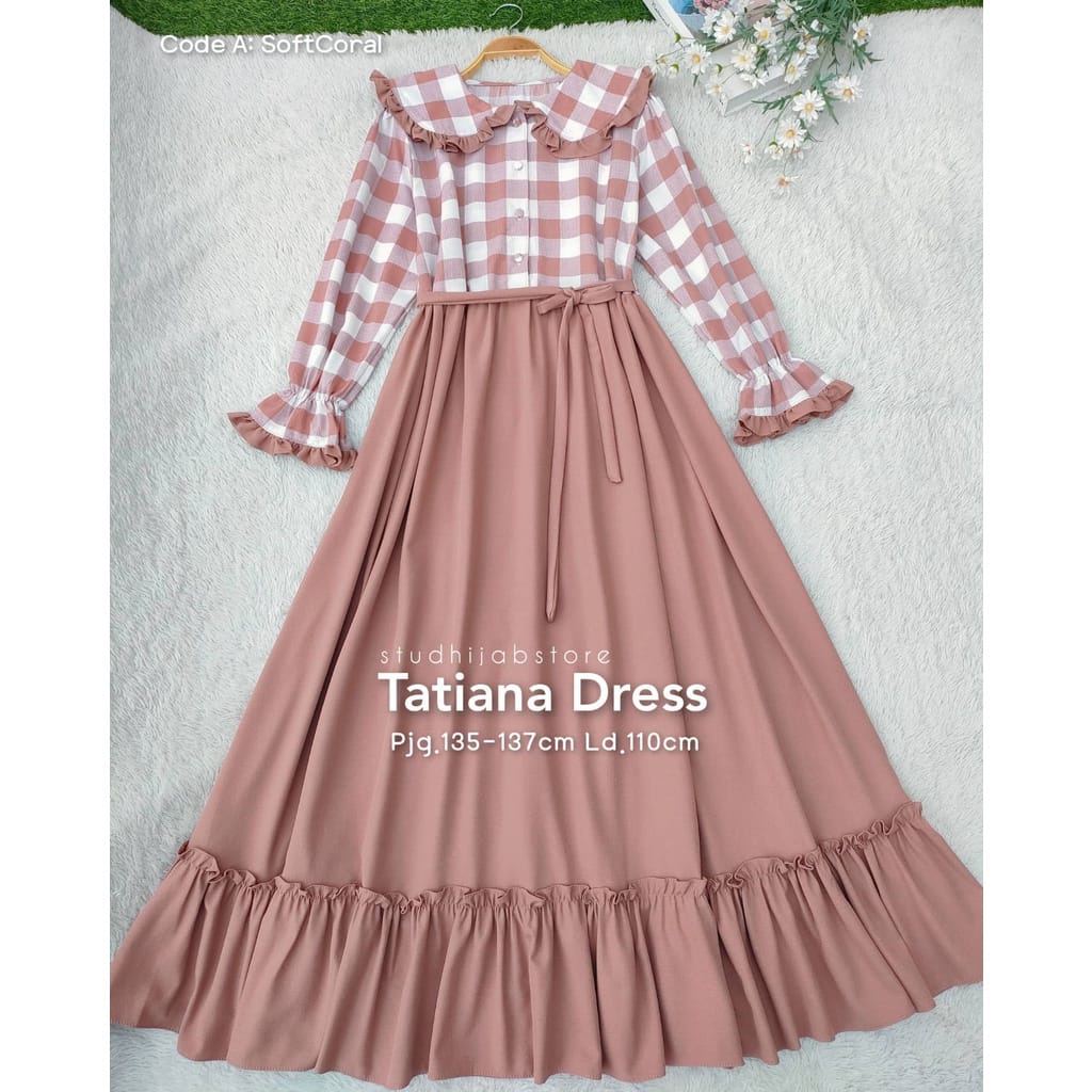 Jual TATIANA DRESS GAMIS REMAJA 2022 WANITA / GAMIS KOREAN STYLE REMAJA ...