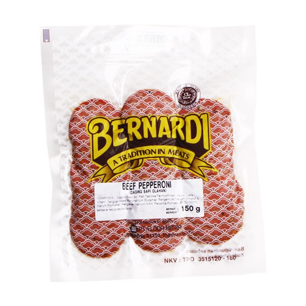 Jual BERNARDI BEEF PEPPERONI 150G | Shopee Indonesia