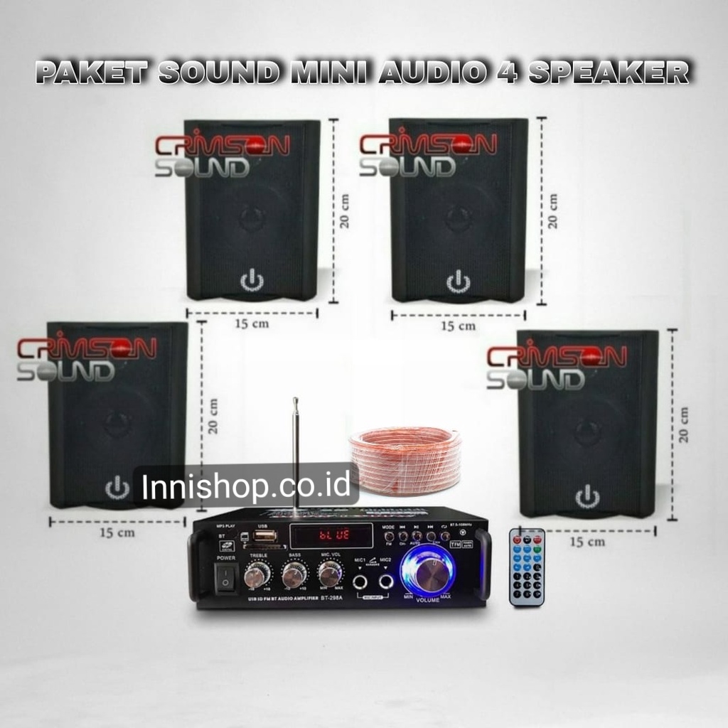Jual PAKET SOUNDSYSTEM MINI 4 SPEAKER / PAKET SOUND SYSTEM CAFE SPEAKER ...