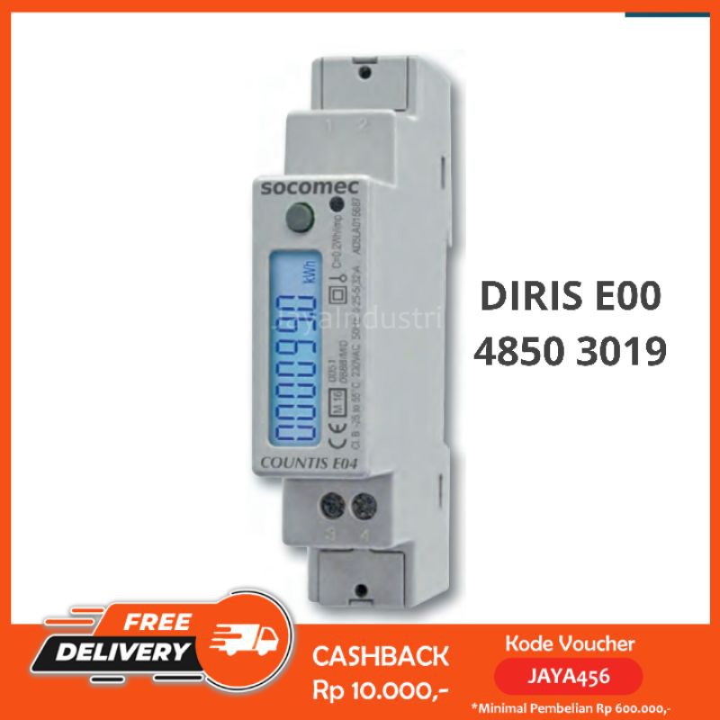 Jual Diris E00 Socomec Countis 1P 32A No 48503019 Kwh Digital Socomec Diris E00 | Shopee Indonesia