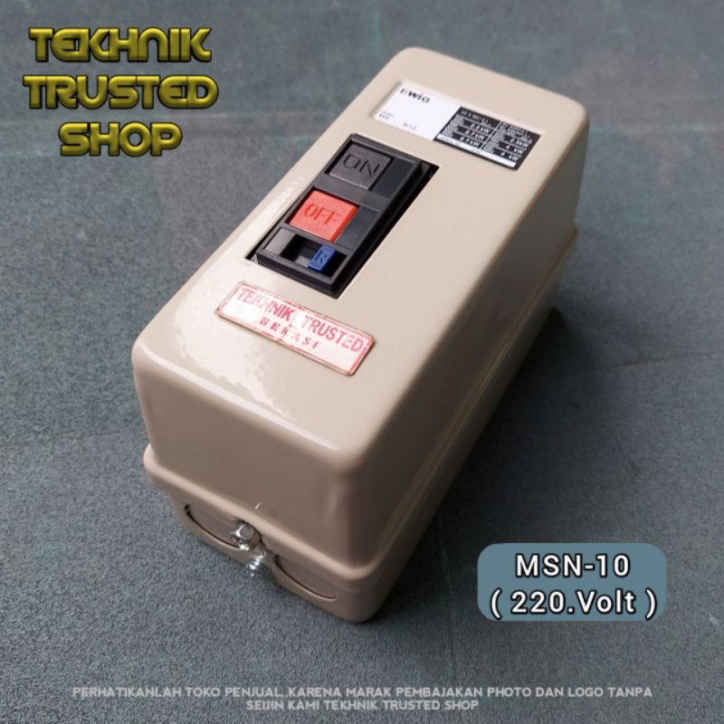 Jual DOL auto starter MSN10 220volt Magnetic switch contactor metal box ...