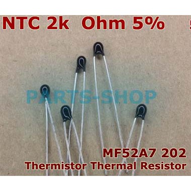 Jual 2k Ohm NTC-MF52AT thermistor thermal resistor 202 NTC 2 k Ohm 5% ...