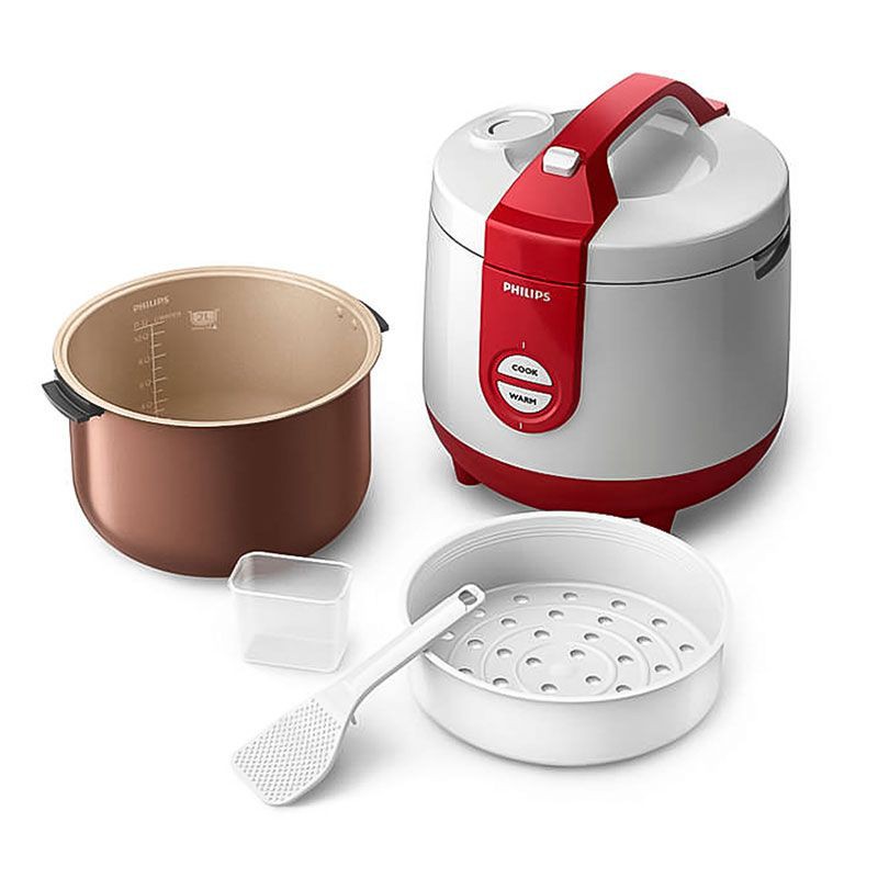 Jual RRMS Philips Hd-3119/32 Basic Red Rice Cooker 2L Putih Merah ...