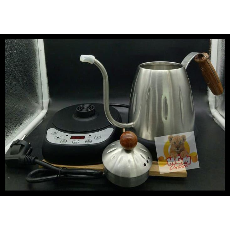 Jual Teko Angsa Listrik Gagang Kayu 700Ml / Electric Coffee Kettle 2348 ...