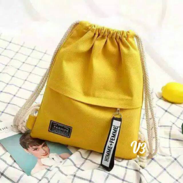 Jual JTB-(COD) STRINBAG LUCU- TOTEBAG RANSEL MODEL TERBARU-TERLARIS TAS SERUT (stringbag PO ...