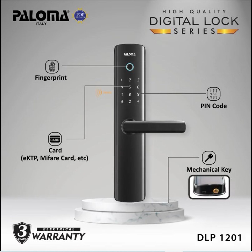 Jual Smart Digital Lock PALOMA DLP 1201 Black | Shopee Indonesia
