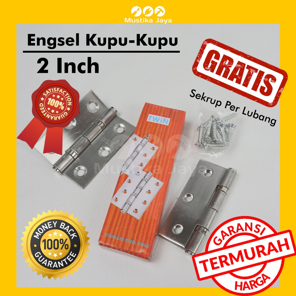 Jual Engsel Pintu Kupu Kupu 2 Inch Engsel Pintu Engsel Lemari Stainless ...