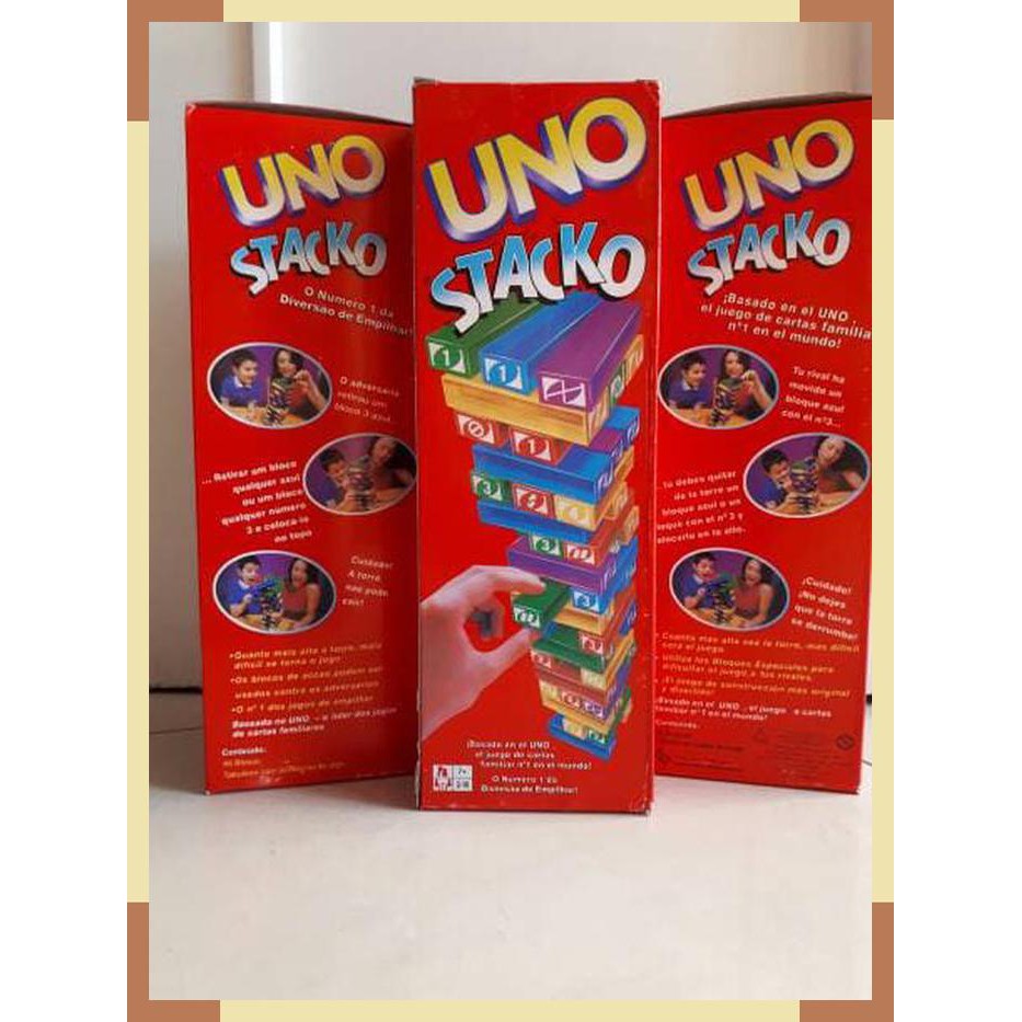 Jual Uno stacko. uno susun mainan edukasi anak tumbling tower | Shopee ...