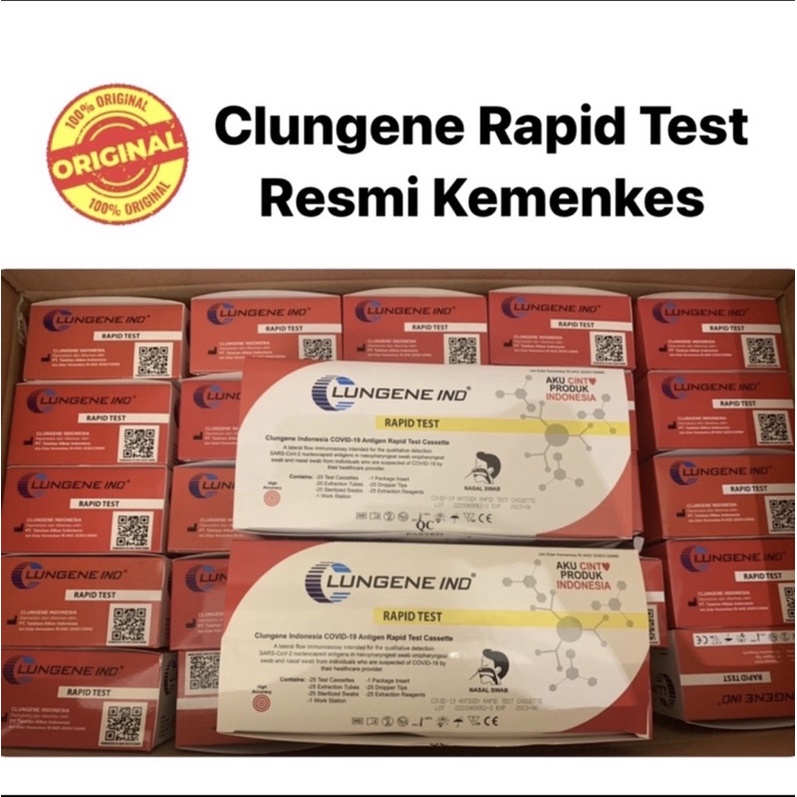 Jual Alat Rapid Test Swab Antigen Tes 1 Box 25 pcs Kemenkes Original ...