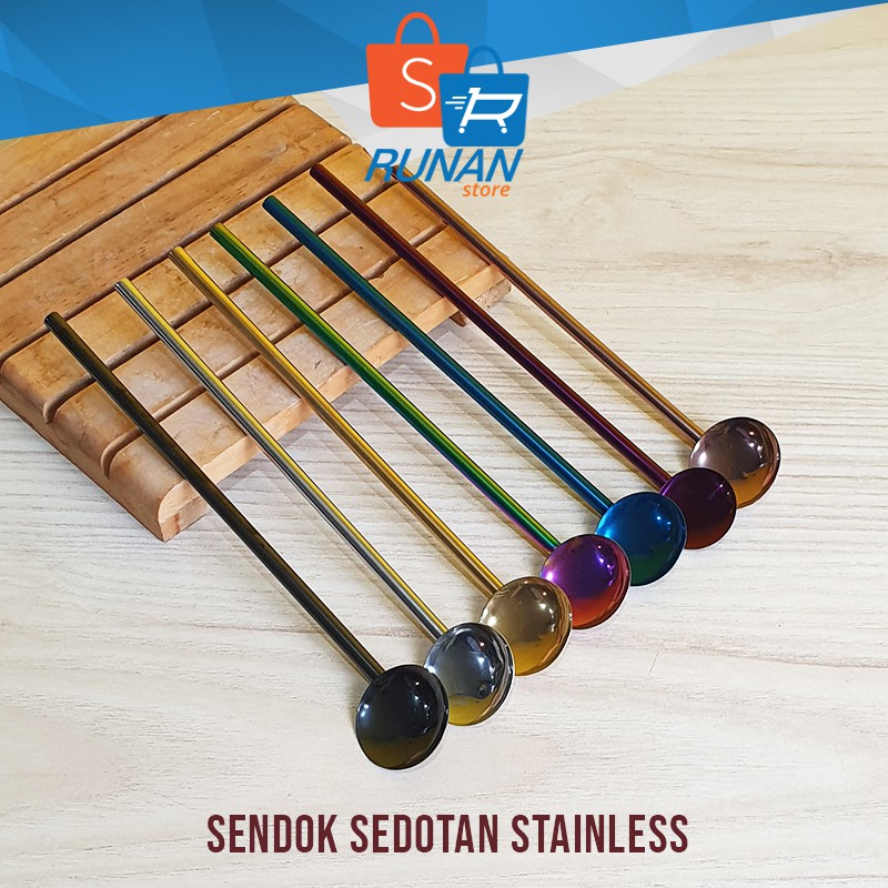 Jual Sendok Sedotan 2in1 Straw Spoon Stainless Sendok Aduk Teh Cocktail ...