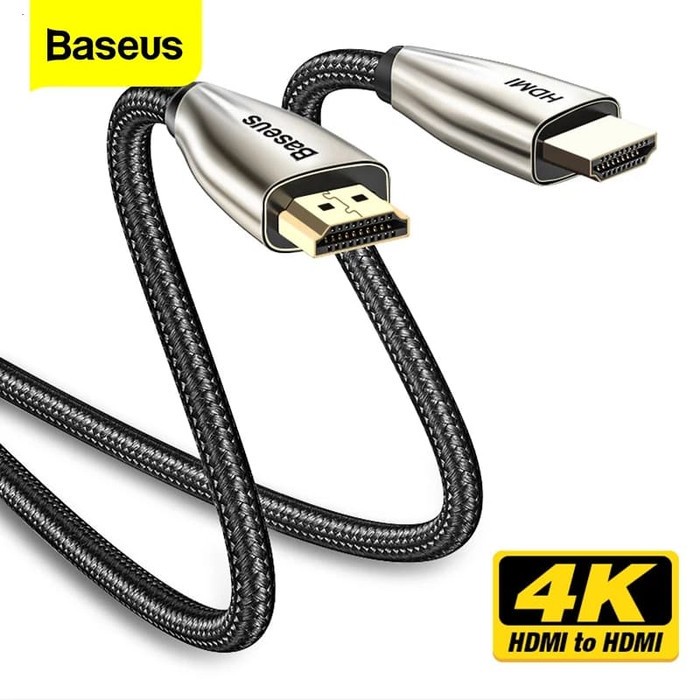 Jual BASEUS HORIZONTAL KABEL HDMI TO HDMI CABLE SUPPORT 4K HD ADAPTER ...