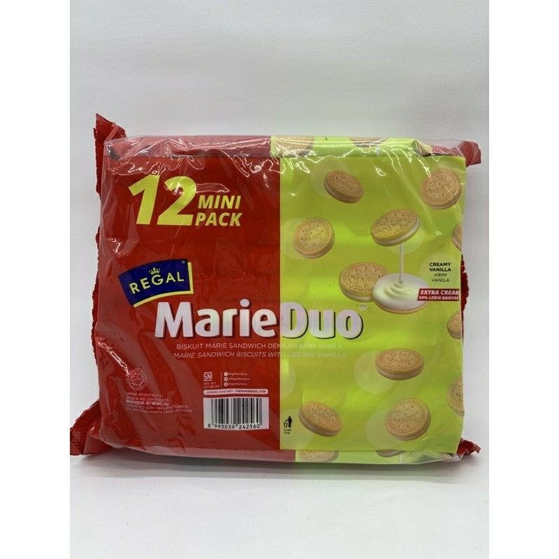 Jual Regal Marie Duo Biskuit Rasa Vanilla 1 Pack 12 Bungkus | Shopee ...