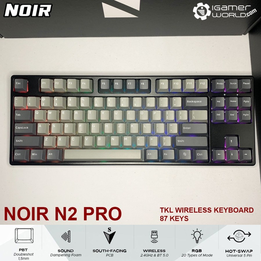 Jual Noir N2 PRO TKL Hotswap Wireless/BT/Wired Mechanical Gaming ...