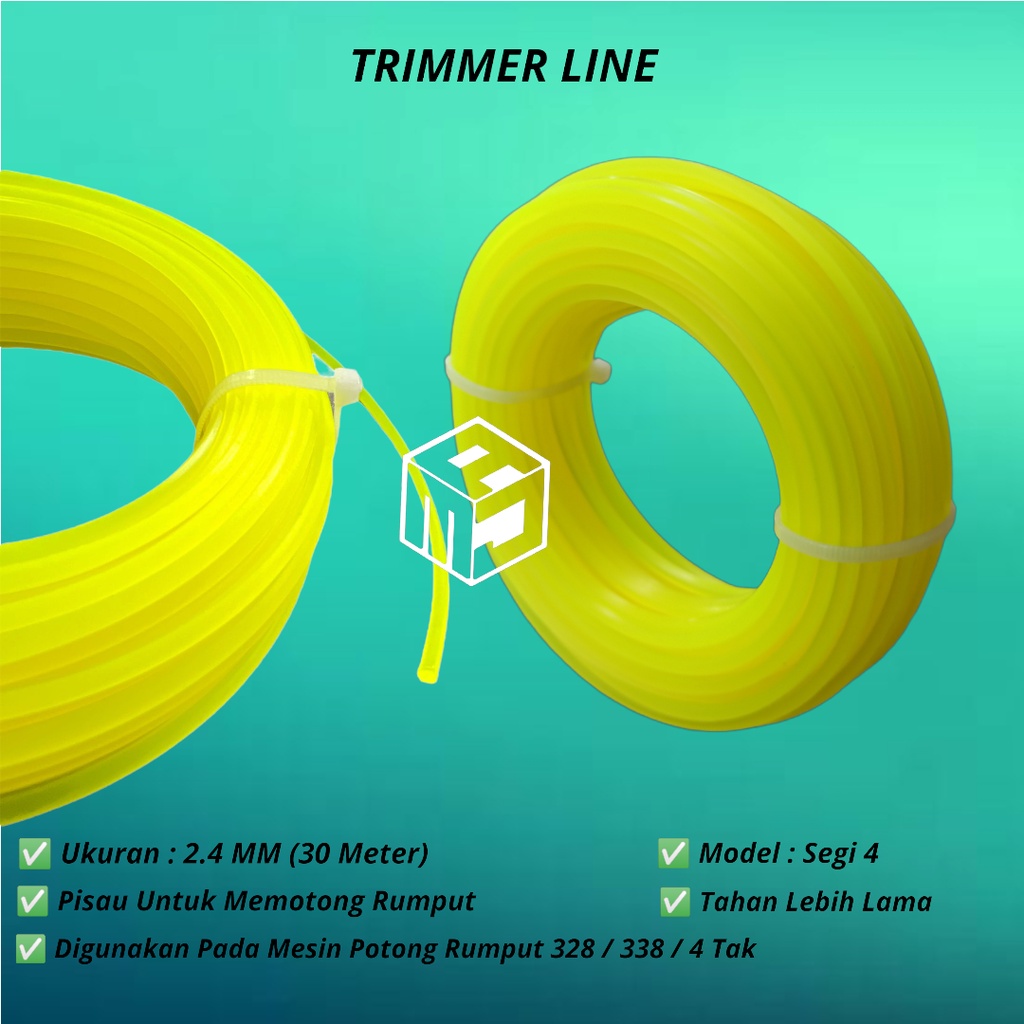 Jual Trimmer Line Pisau Senar 15 Meter 30 Meter 50 Meter / Senar Nylon ...