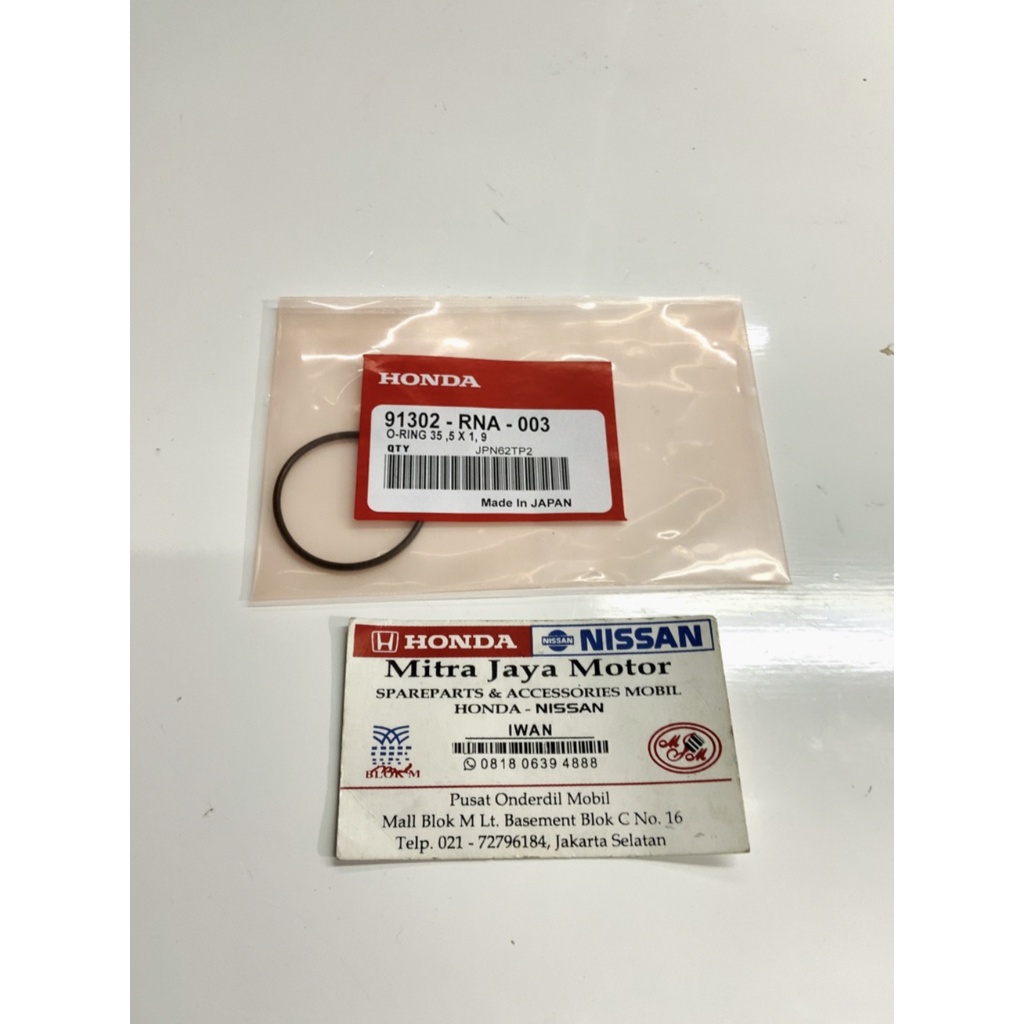 Jual Seal oring kruk as honda civic 91302 RNA 003 ORING 35,5X1,9 OEM ...