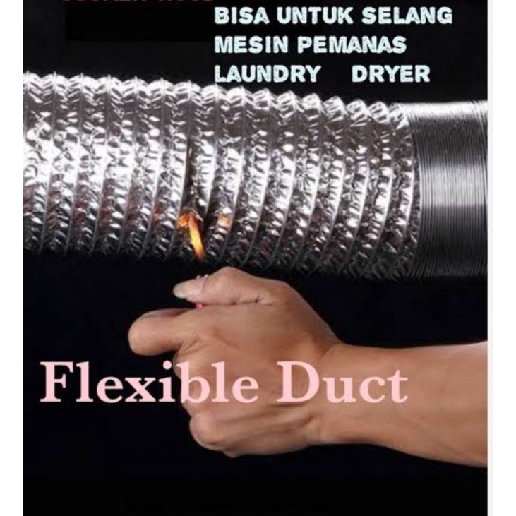 Jual pipa cooker hood 6 inchi alumunium anti panas / flexible duct 6 ...