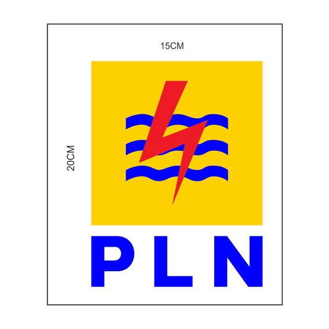 Jual sticker cutting logo pln ukuran tinggi 20 x 15cm | Shopee Indonesia