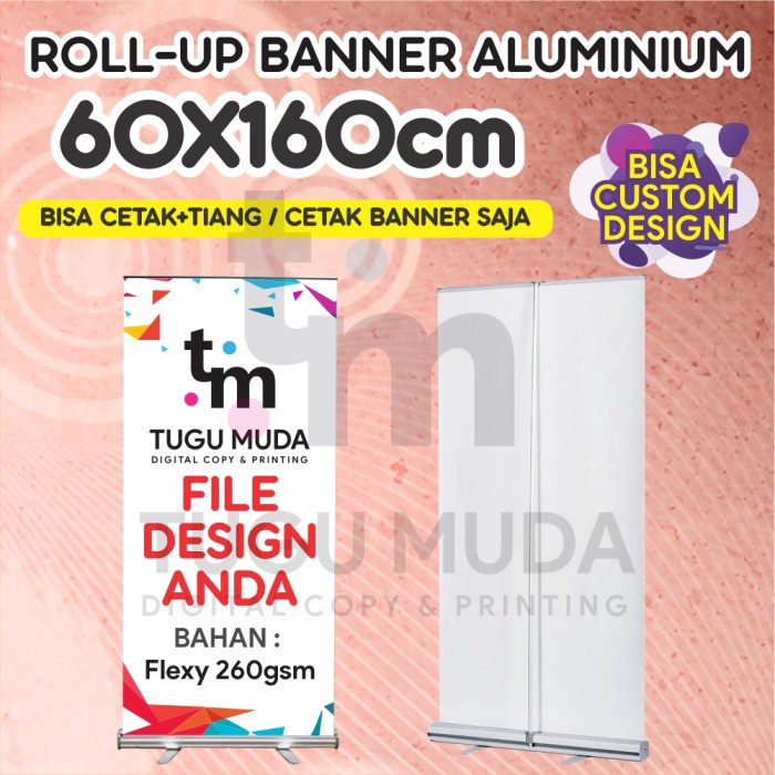 Jual Cetak Roll-Up Banner Outdoor|Roll Up Banner Alu 60x160cm - Flexy ...