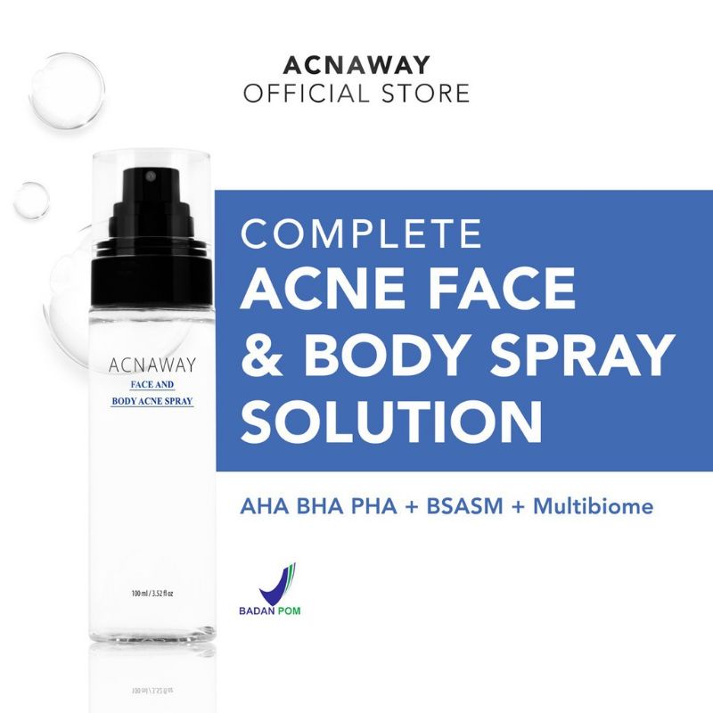 Jual (BPOM) Acnaway Acne Face and Body Spray Solution | Shopee Indonesia