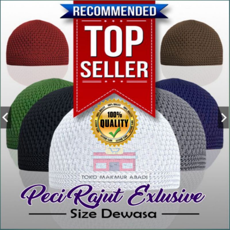 Jual Peci Haji Kopiah Songkok RAJUT NANAS PREMIUM POLOS | Shopee Indonesia