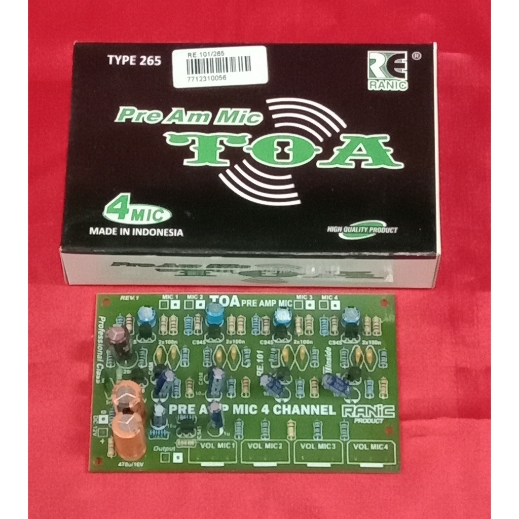Jual Kit Ranic Kit Pre Am Mic TOA 4 Mic Kit Ranic Type-RE.101/265 ...