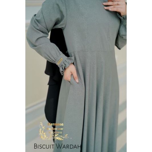 Jual Gamis hermosa original motif biscuit warna wardah bahan embos ...