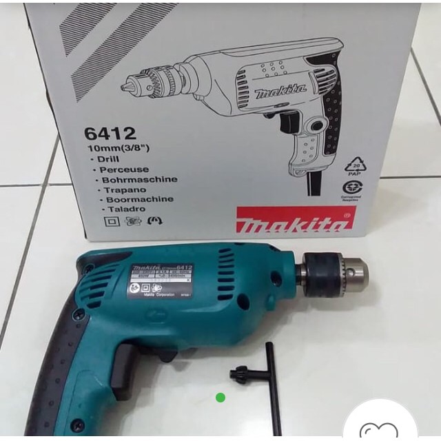 Jual (B2T)MESIN BOR MAKITA 6412 - Alat Bor Tangan Besi Kayu 10Mm 2 Arah | Shopee Indonesia