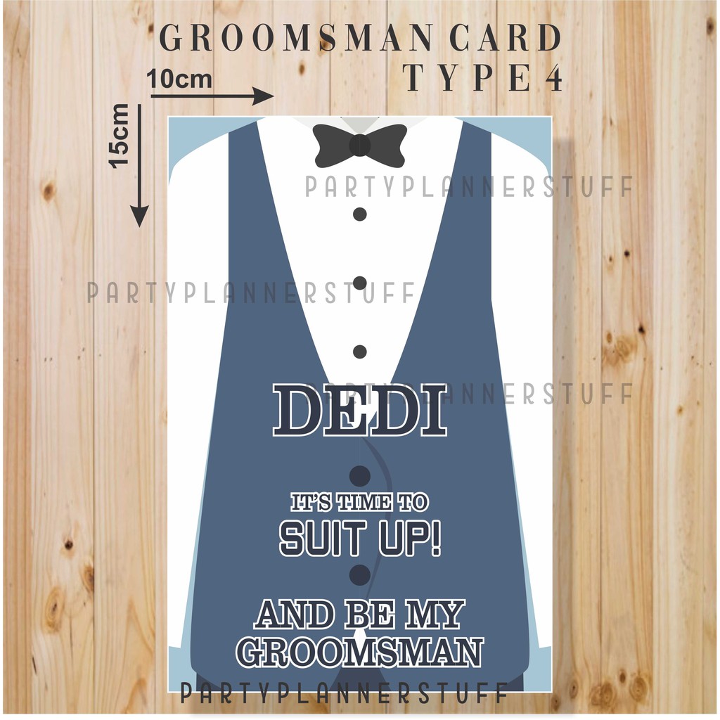 Jual Groomsmen card groomsman card kartu groomsman bridesmaid card ...