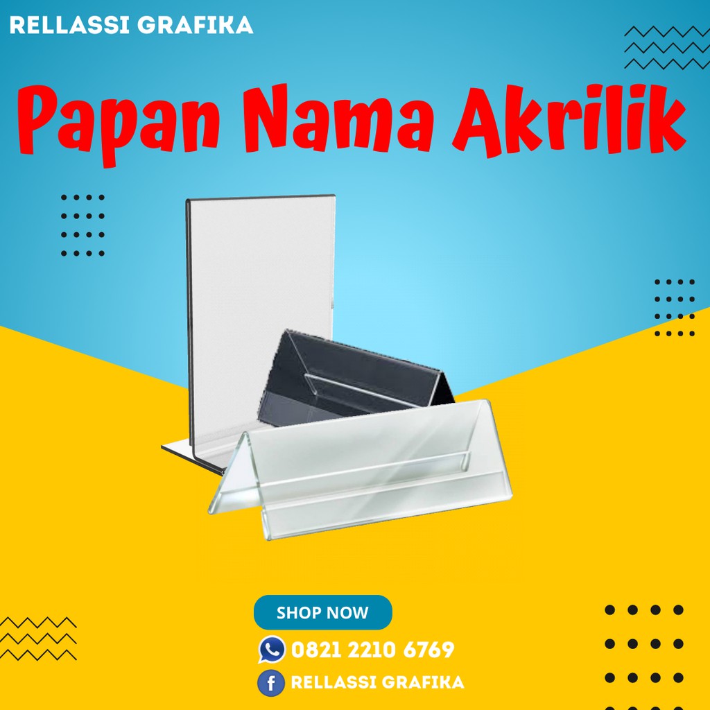 Jual Papan Meja Akrilik/Display Menu Akrilik/Name Desk | Shopee Indonesia