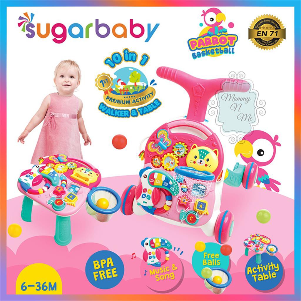 Jual mommynme sugarbaby 10in1 premium activity walker & table | Shopee ...
