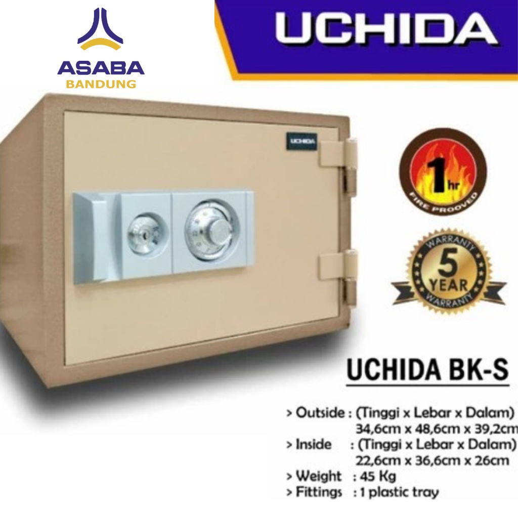 Jual Asaba Bandung - Brankas Uchida BK-S | Brankas Besi Tahan Api | Shopee Indonesia
